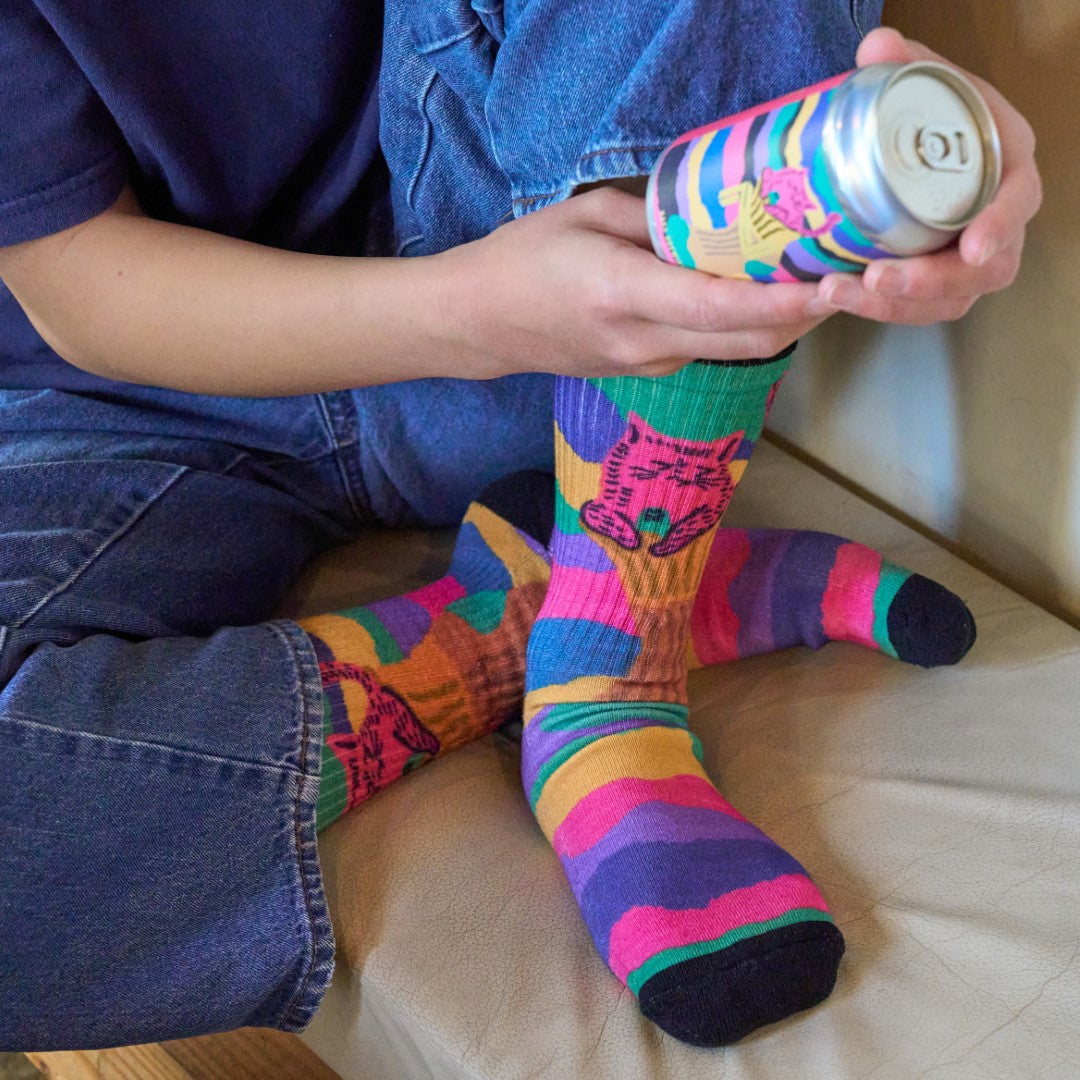 FANCTION Cat socks_ Nara Brewing Collaboration – HOiSUM MART